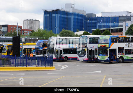 Buchanan Bus Station Glasgow with parked buses, Killermont Street ...