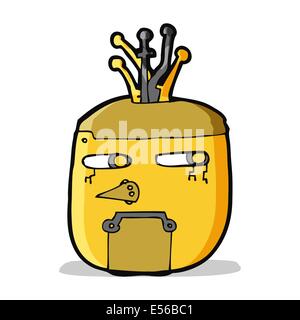 cartoon gold robot head Stock Vector Image & Art - Alamy
