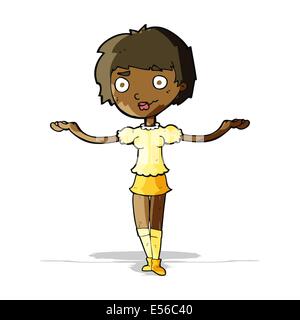 cartoon woman spreading arms Stock Vector Image & Art - Alamy
