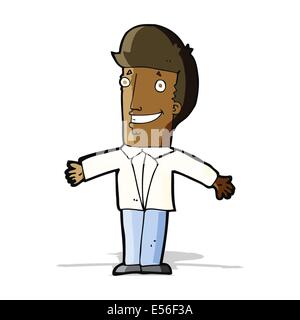 cartoon grinning man with open arms Stock Vector Image & Art - Alamy