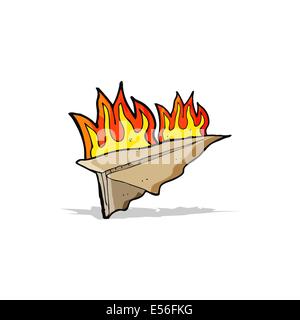 cartoon burning paper aeroplane Stock Vector Image & Art - Alamy