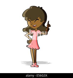 cartoon girl making point Stock Vector Image & Art - Alamy