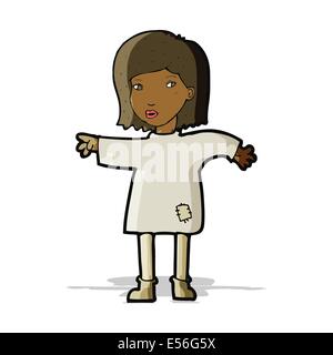 cartoon woman in patched clothing Stock Vector Image & Art - Alamy