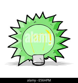 cartoon flashing green light bulb Stock Vector Image & Art - Alamy