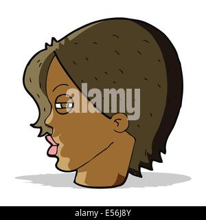 cartoon female face with narrowed eyes Stock Vector Image & Art - Alamy