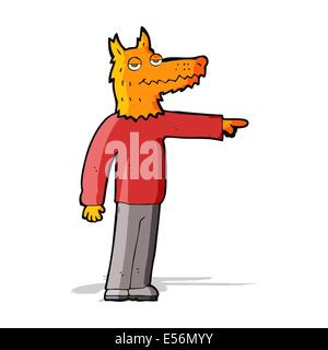 cartoon fox man pointing Stock Vector Image & Art - Alamy
