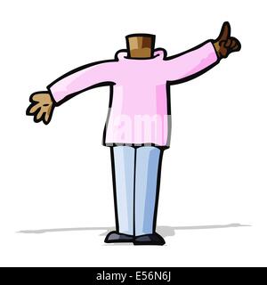 cartoon body with raised hand (mix and match cartoons or add own photos ...