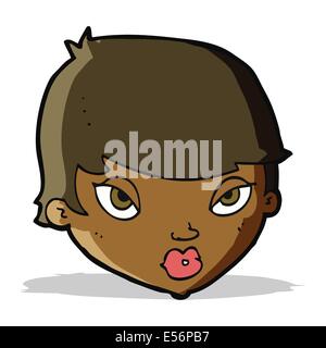 cartoon unimpressed woman Stock Vector Image & Art - Alamy