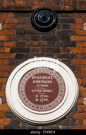 Dr. Samuel Johnson House Gough Square, Central London, England UK Stock ...