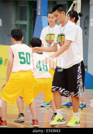 Taipei. 20th July, 2014. NBA player Jeremy Lin of Los Angeles Lakers ...