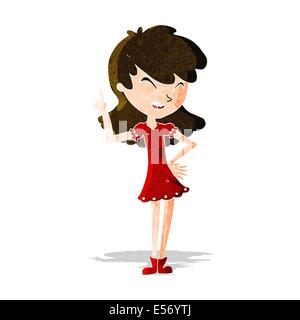 cartoon girl making point Stock Vector Image & Art - Alamy