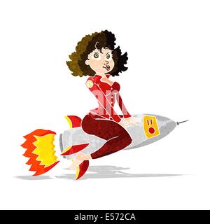 cartoon army pin up girl riding missile Stock Vector Image & Art - Alamy