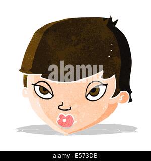 cartoon unimpressed woman Stock Vector Image & Art - Alamy