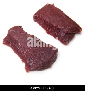 Camel meat steaks uncooked isolated on a white studio background Stock ...