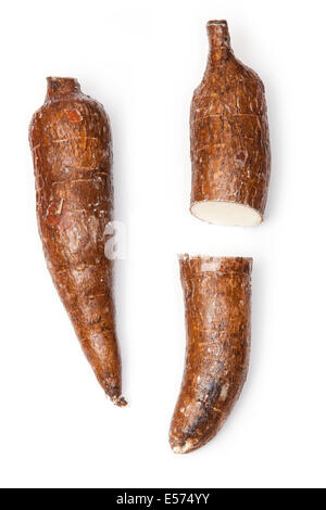 Yuka vegetable isolated on a white studio background Stock Photo - Alamy