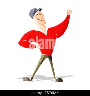 cartoon man striking heroic pose Stock Vector Image & Art - Alamy