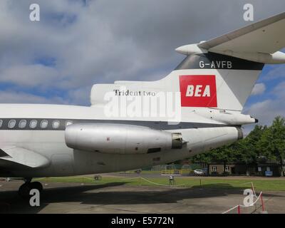 Duxford Imperial War Museum BEA on fuselage of preserved Trident Two ...