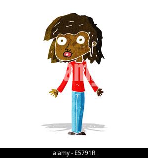 Confused girl, shrugging shoulders Stock Vector Image & Art - Alamy