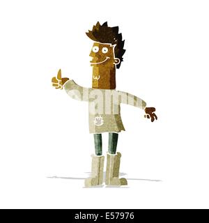 cartoon positive thinking man in rags Stock Vector Image & Art - Alamy