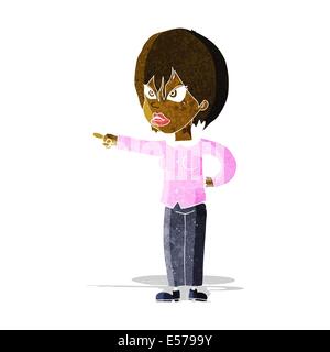 cartoon woman accusing Stock Vector Image & Art - Alamy