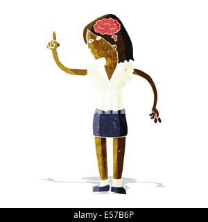 cartoon woman with clever idea Stock Vector Image & Art - Alamy