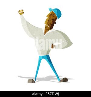 cartoon man striking heroic pose Stock Vector Image & Art - Alamy