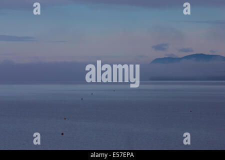 Sun rises over Lac Memphremagog Lake in Magog, Quebec Stock Photo - Alamy