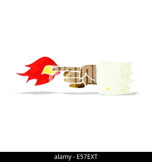 cartoon flaming pointing finger symbol Stock Vector Image & Art - Alamy