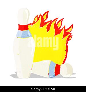 cartoon ten pin bowling sign Stock Vector Image & Art - Alamy