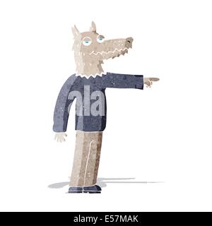 cartoon wolf man pointing Stock Vector Image & Art - Alamy