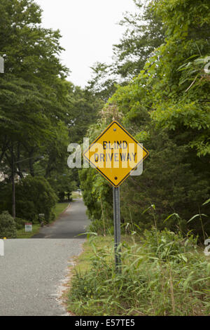 Warning sign Long Island, NY Stock Photo - Alamy