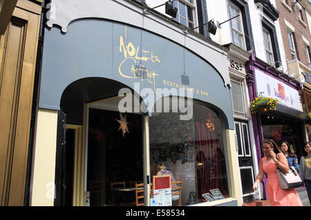 Independent shops on famous Bold Street in Liverpool in the Ropewalks ...