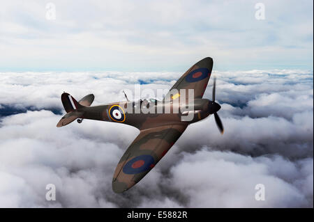 .Mk 1 Spitfire P9374 flown by John Romain which has been restored ...