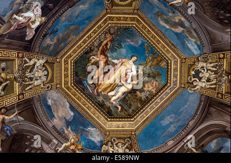 The ceiling of the Sala Delle Muse Room of the Muses Vatican Museum Rome Italy Stock Photo - Alamy
