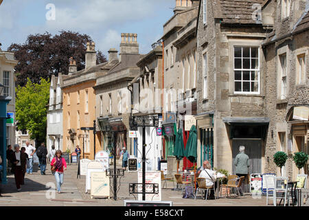 Pedestrianised High Street, Corsham, Wiltshire, England, United Kingdom ...
