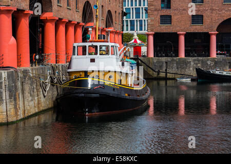 Tug Boats Moored At The Albert Dock, Liverpool, Merseyside, UK Stock ...