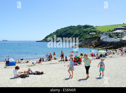 summer at swanpool beach in falmouth, cornwall, england, uk Stock Photo ...