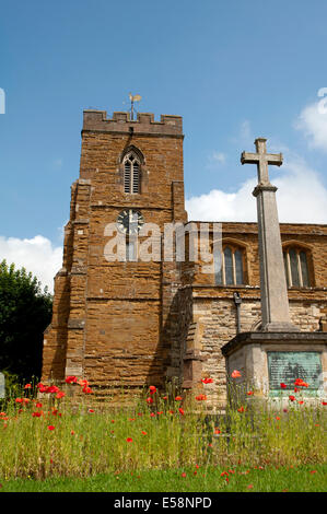 The war memorial, West Haddon, Northamptonshire, England, UK Stock ...