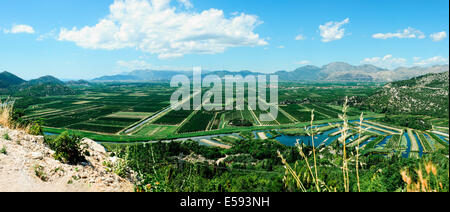 Panorama view of Neretva river valley in Bosnia and Herzegovina Stock ...