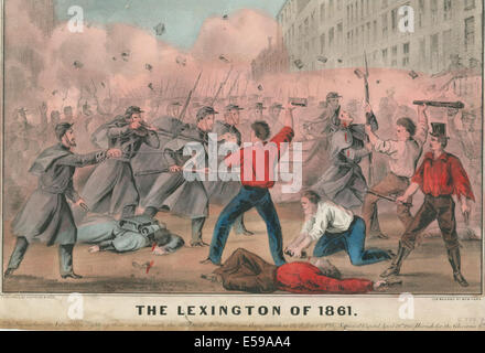 A print by Currier & Ives depicting the Battle of Gettysburg on July 3 ...