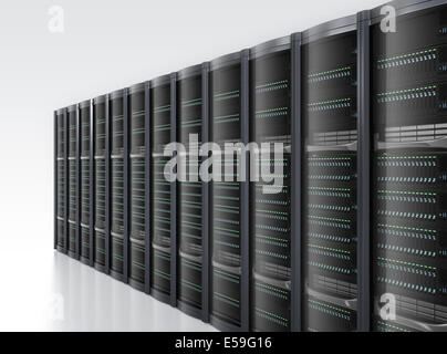 Row of blade server system in data center Stock Photo - Alamy