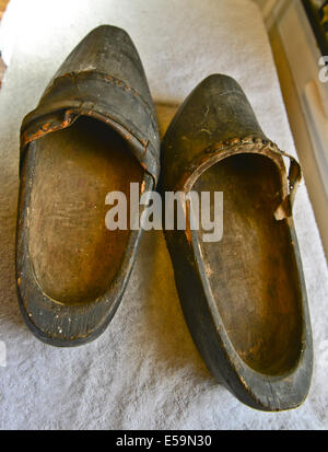Picture By:Jules Annan Picture Shows:Well worn homemade clogs used by ...
