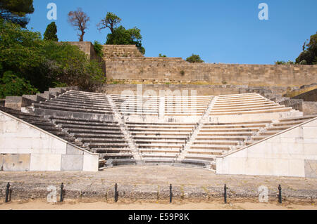 Rhodes town ancient amphitheatre. Rhodes, Greece Stock Photo - Alamy