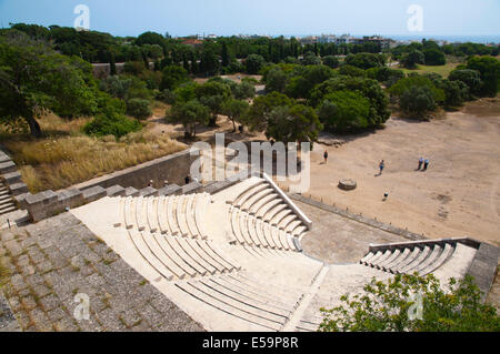 Rhodes town ancient amphitheatre. Rhodes, Greece Stock Photo - Alamy