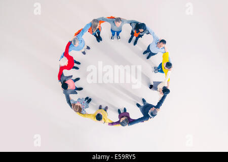 Business people in circle Stock Photo - Alamy