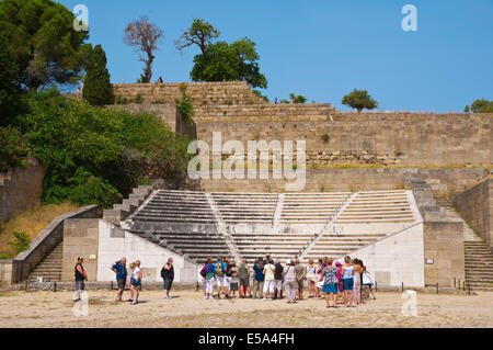 Rhodes town ancient amphitheatre. Rhodes, Greece Stock Photo - Alamy