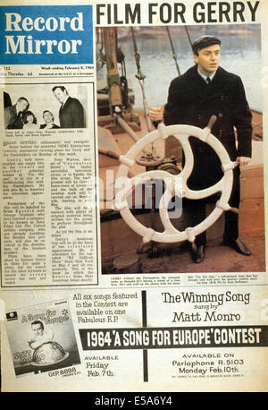 4 FEBRUARY 1964 POP GROUP GERRY AND THE PACEMAKERS WITH LEADER GERRY ...