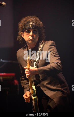 The singer Andres Calamaro performs during the concert at the Wizink ...