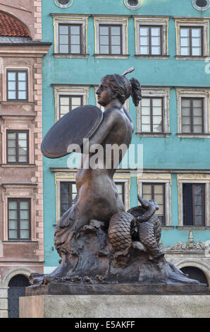 Holiday, Landmark, Mermaid, Old, Old town square, Poland, Europe ...