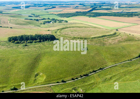Aerial view at Barbury Castle, Wiltshire, UK Stock Photo - Alamy